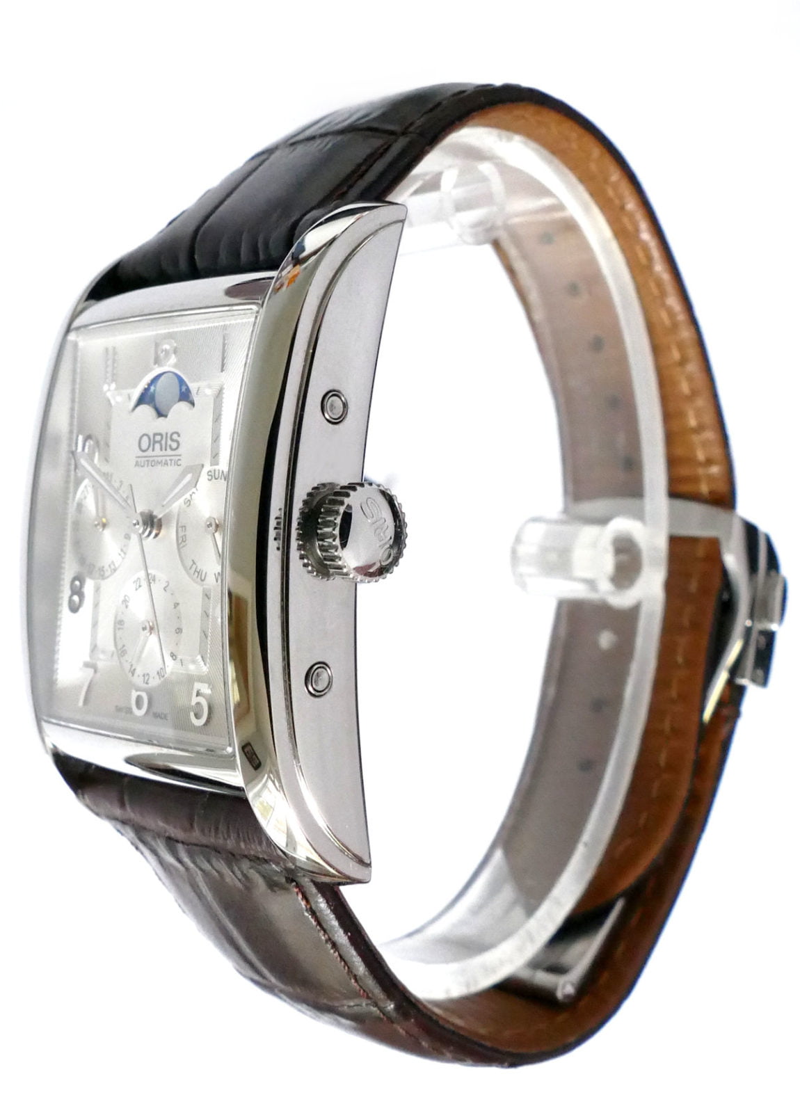 Oris Moonphase Automatic Triple Date Rectangular Watch LNIB - Farfo.com