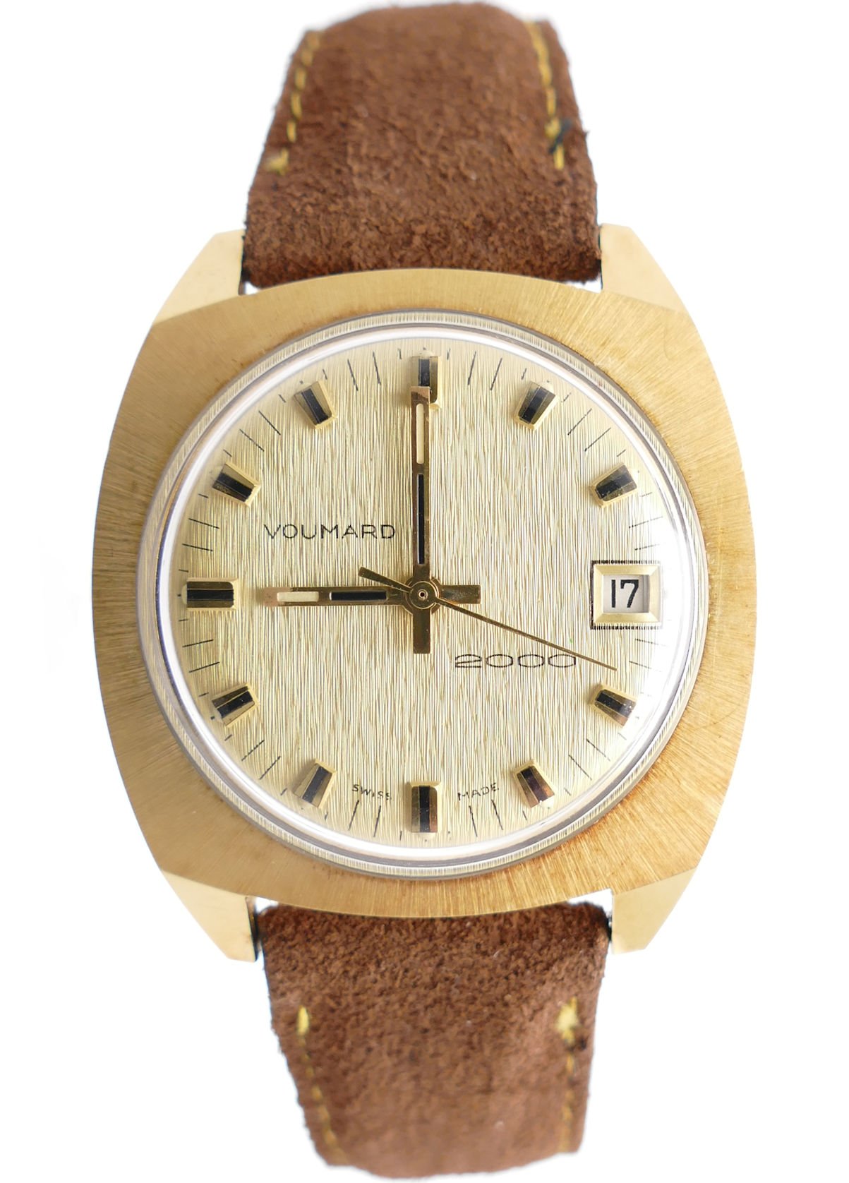 Voumard 2000 Backwind Calendar Watch In Box With Strap - Farfo.com